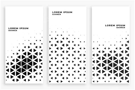 Abstract Triangle Halftone Pattern Set Template Download On Pngtree