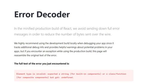 Solved React Invariant Violation Minified React Error 130 Programmerah