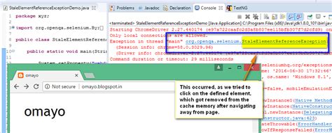 Selenium By Arun StaleElementReferenceException WebDriver Exception