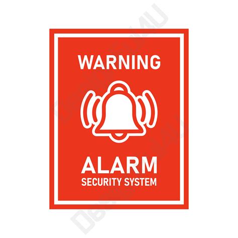 Warning Alarm Security System Sticker Poster High Quality Vector Illustration For Any Purpose