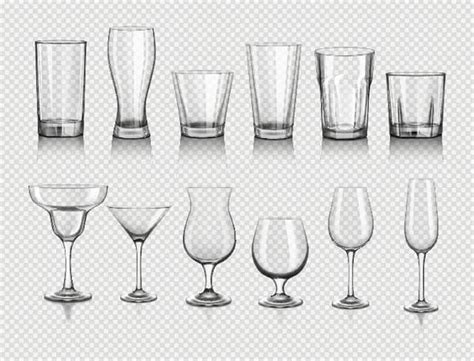 다른 유리 컵 일러스트 벡터 Ai Uidownload