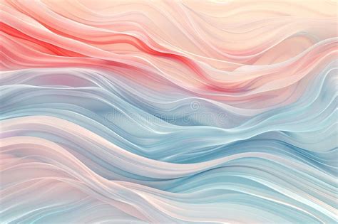 Soft Wave Patterns In Light Colors Creating A Calming And Cute Background Stock Illustration