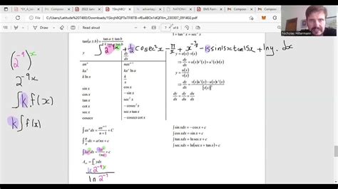 N4 Maths Integration Past Paper Examples Using Formula Sheet Youtube