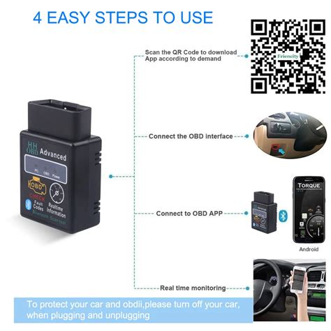 Mini Elm327 Bluetooth V21 Obd2 Interface Scanner For Android Torque