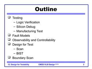 Test Generation In VLSI Design And Testing PPT