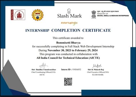 Bhavya Bommisetti On Linkedin Intern