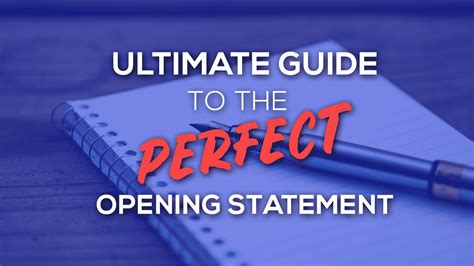 Ultimate Guide On How To Write An Opening Statement Law Venture