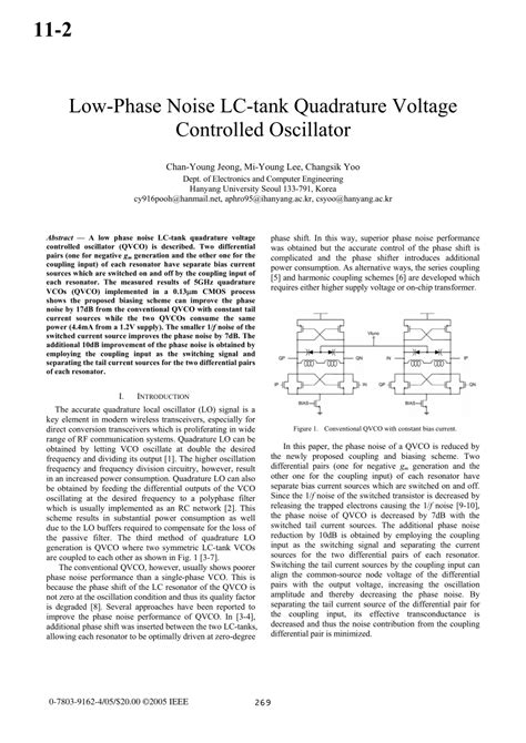 Pdf Low Phase Noise Lc Tank Quadrature Voltage Controlled Oscillator