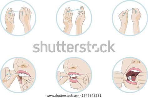 Floss User Guide Graphic Explanation Stock Vector Royalty Free 1946848231 Shutterstock