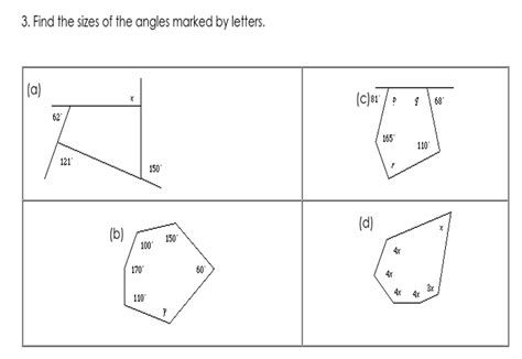 Solved Find The Sizes Of The Angles Marked By Letters Chegg