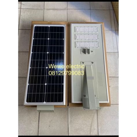 Jual Lampu Jalan Led Solar Sel Panel Surya Matahari All In One W Watt Shopee Indonesia
