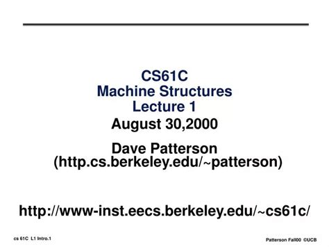 Ppt Cs C Machine Structures Lecture Powerpoint Presentation Free Download Id