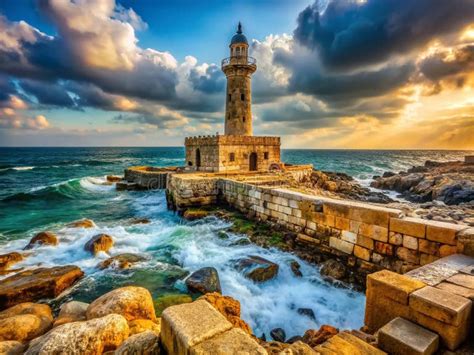Majestic Ruins Of Alexandrias Ancient Lighthouse A Testament To Egypts