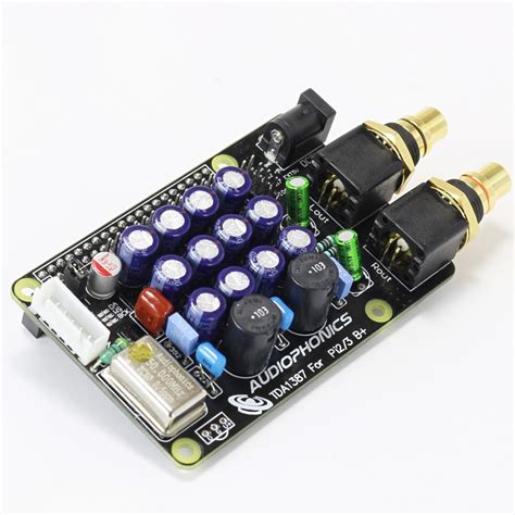 AUDIOPHONICS I-TDA1387 TCXO DAC Raspberry Pi 3 / A+ B+ / Pi 2 / I2S ...
