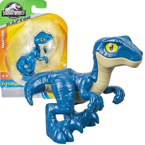 Imaginext Jurassic World Mini Boneco Dinossauro Raptor Azul Shopee Brasil
