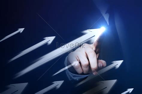 프리미엄 크리에이티브 파란색 제스처 클릭 화살표 배경 사진 및 창의적인 일러스트 무료 다운로드 Lovepik