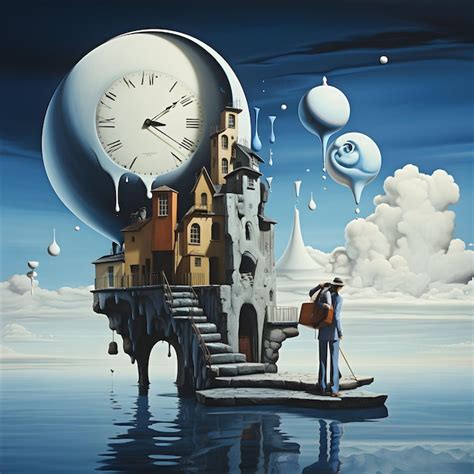 Premium Ai Image Photo Time Performance Surreal Art Portrait Creative Ai