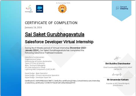 Salesforcedeveloper Internship Smartinternz Salesforce Skilledonsalesforce Thesmartbridge