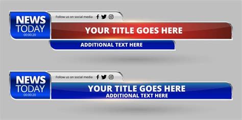 전문 방송 하단 세 번째 디자인 템플릿 프리미엄 벡터