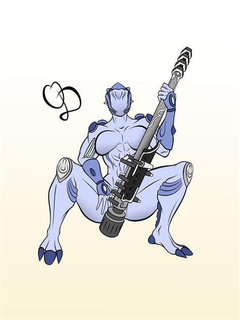 Rule 34 Big Breasts Blue Body Breasts Female Hildryn Warframe Huge Canon Humanoid Muscular