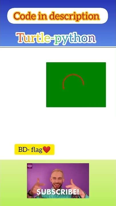 bangladesh flag python turtle youtube