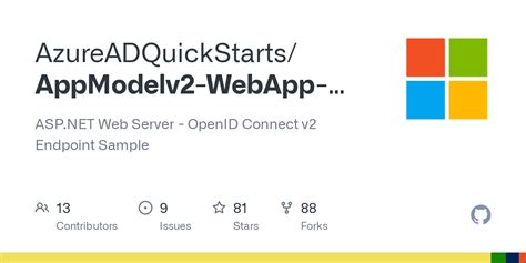 GitHub AzureADQuickStarts AppModelv2 WebApp OpenIDConnect DotNet ASP