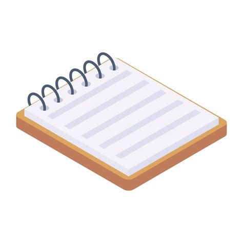 Trendy Isometric Vector Design Of Notepad Writing Pad Concept 6429878