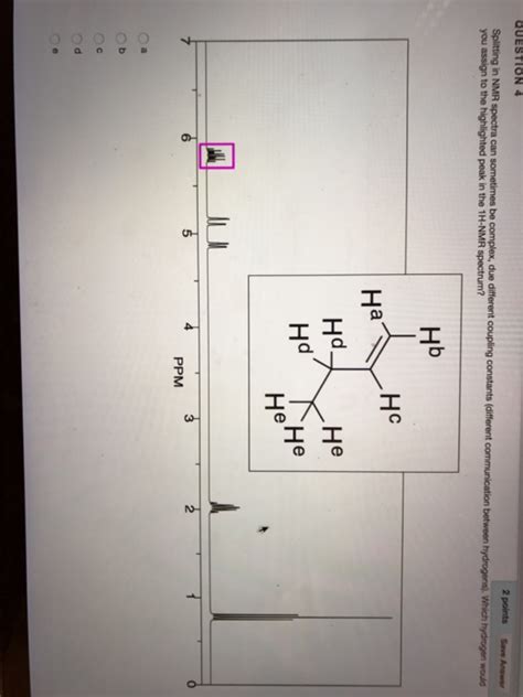 Solved Splitting In NMR Spectra Can Sometimes Be Complex Chegg Com