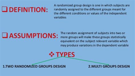 Randomize Group Design