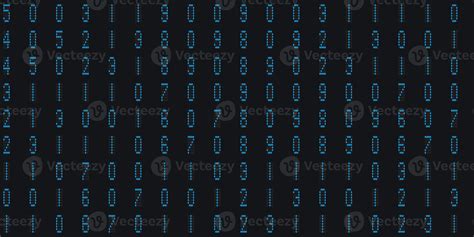 Blue Numeral Tech Design Backdrop Abstract Display Digit Pattern Electronic Numbers Background