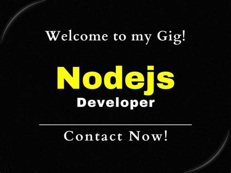 be your nodejs web developer by hassannaeem399 fiverr