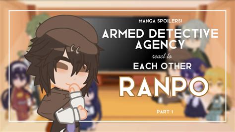 BSD React To ADA Members React To Each Other Ranpo Part 1 9 No Ships Manzanill4 YouTube