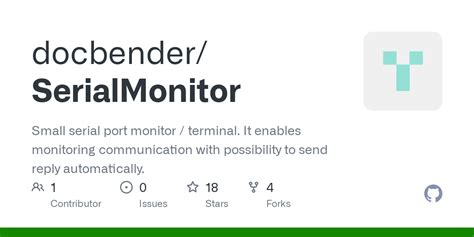Github Docbender Serialmonitor Small Serial Port Monitor Terminal It Enables Monitoring