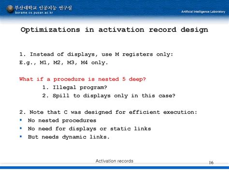 Activation Records Programming Language Design And Implementation 4th Edition By T Pratt And