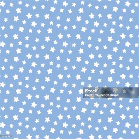 작은 꽃이 있는 귀여운 이음매 없는 패턴입니다 벡터 그림입니다 데이지와 함께 아이들의 미니멀리스트 프린트 플랫 스타일 개념에 대한 스톡 벡터 아트 및 기타 이미지 Istock