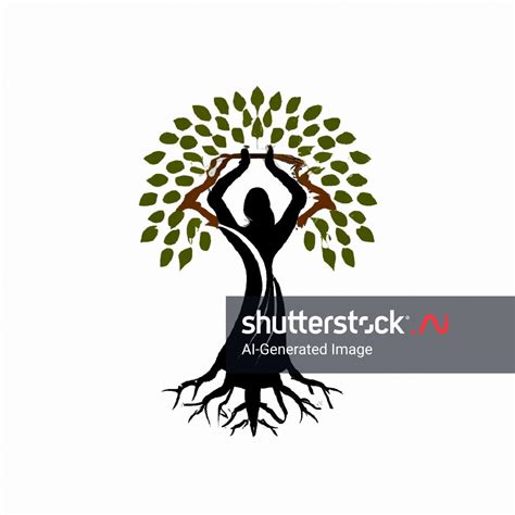 Tree Woman Logo Woman Intertwined Tree AI Generated Image 2380610559 Shutterstock