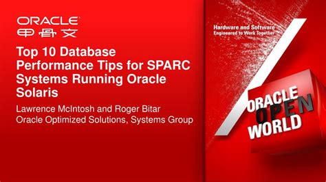 ppt top 10 database performance tips for sparc systems running oracle solaris powerpoint
