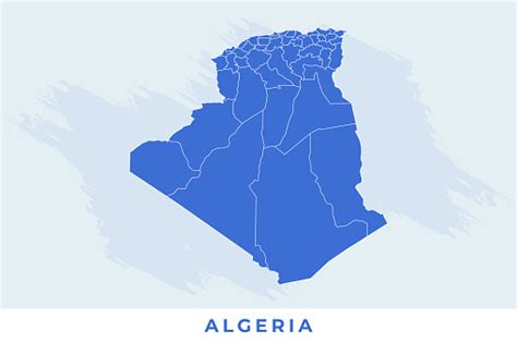 알제리의 국가지도 알제리지도 벡터 알제리지도의 일러스트 벡터 세계지도에 대한 스톡 벡터 아트 및 기타 이미지 세계지도 3차원 형태 아프리카 Istock