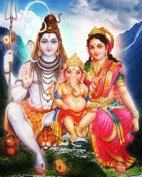 Mahadev Ganesh Parvati Wallpaper