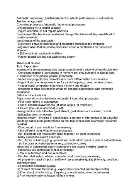 Automatic Processing Introduction To Psychology Automatic