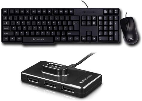 Zebronics Judwaa 750 Keyboard And Mouse Combo 100hb Usb Hub Combo Set Price In India Buy