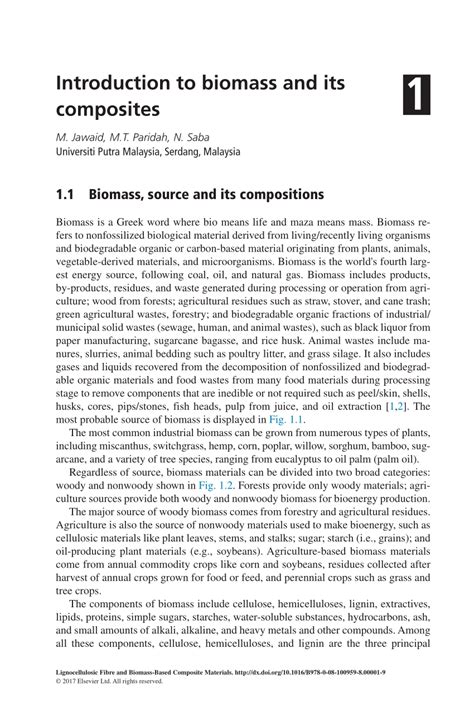 Pdf Introduction To Biomass And Its Composites