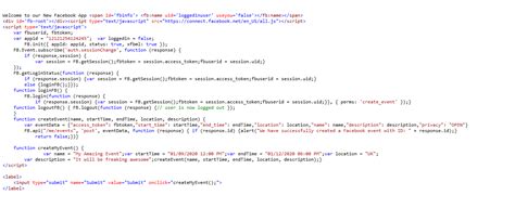 Create Event On Facebook Page Using Java Script Sdk Stack Overflow