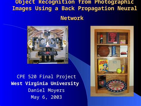 Ppt Object Recognition From Photographic Images Using A Back