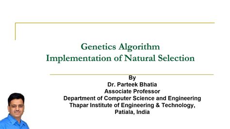 Genetics Algorithm Implementation Of Natural Selection Ga Parteek Bhatia Machine Learning