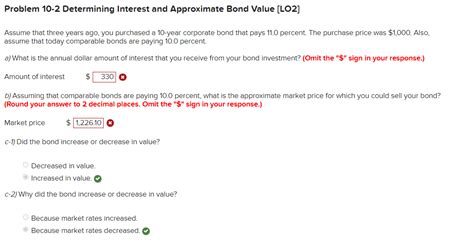 Solved Problem 10 2 Determining Interest And Approximate