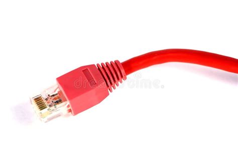 Red Ethernet Cable Stock Image Image Of Internet Connector 2827111