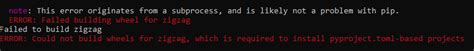 Pip Install Problem Issue Jbn ZigZag GitHub