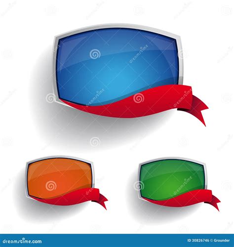 Vector Glossy Buttons Stock Vector Illustration Of Shop 30826746