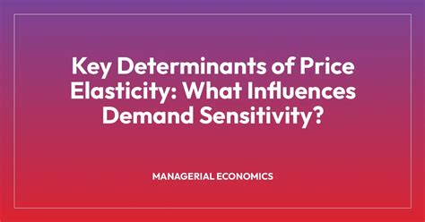 Key Determinants Of Price Elasticity What Influences Demand
